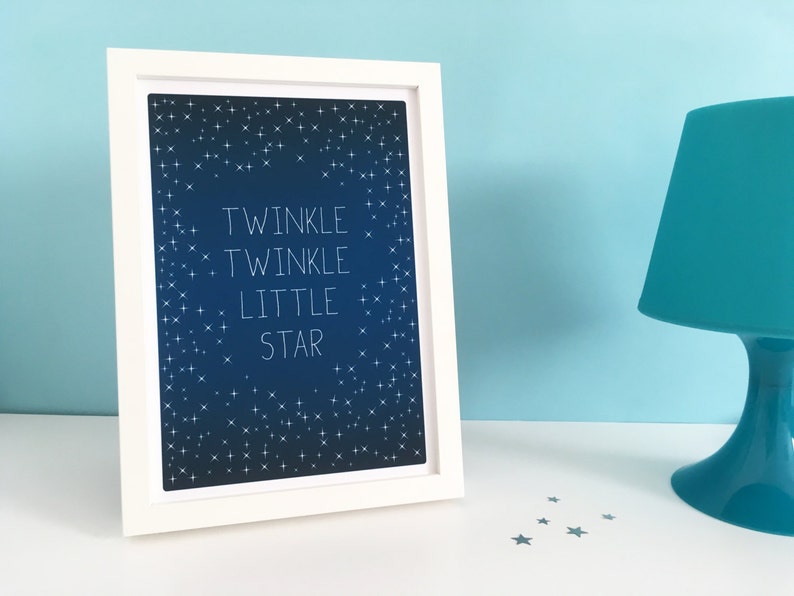 Baby Art Print Twinkle Twinkle Little Star Nursery Decor - Etsy