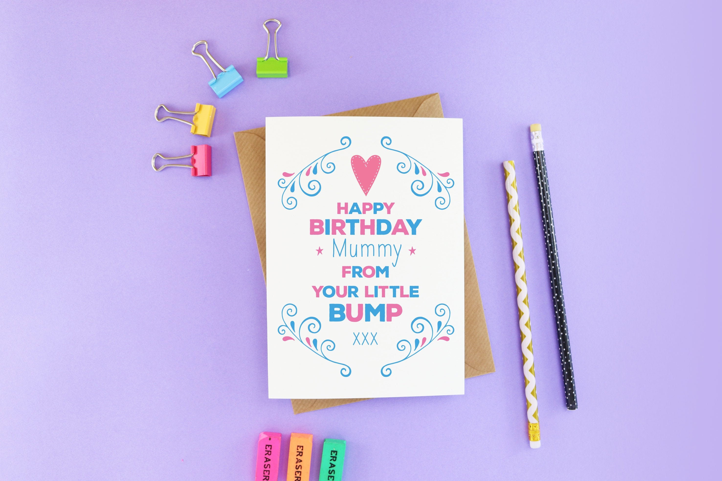 Happy Birthday Mummy From the Bump Card, Birthday Card From Baby ...