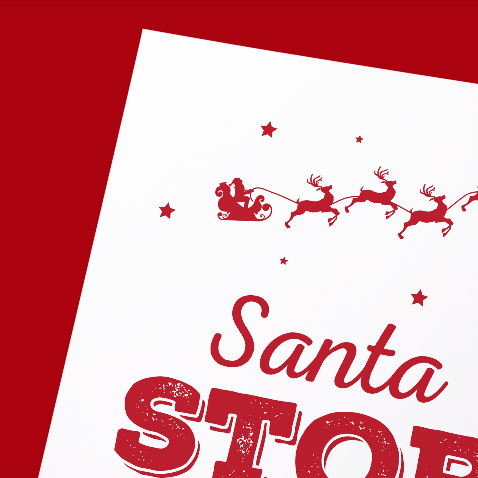 Santa Stop Here Sign Printable Art A4 Christmas Prints - Etsy