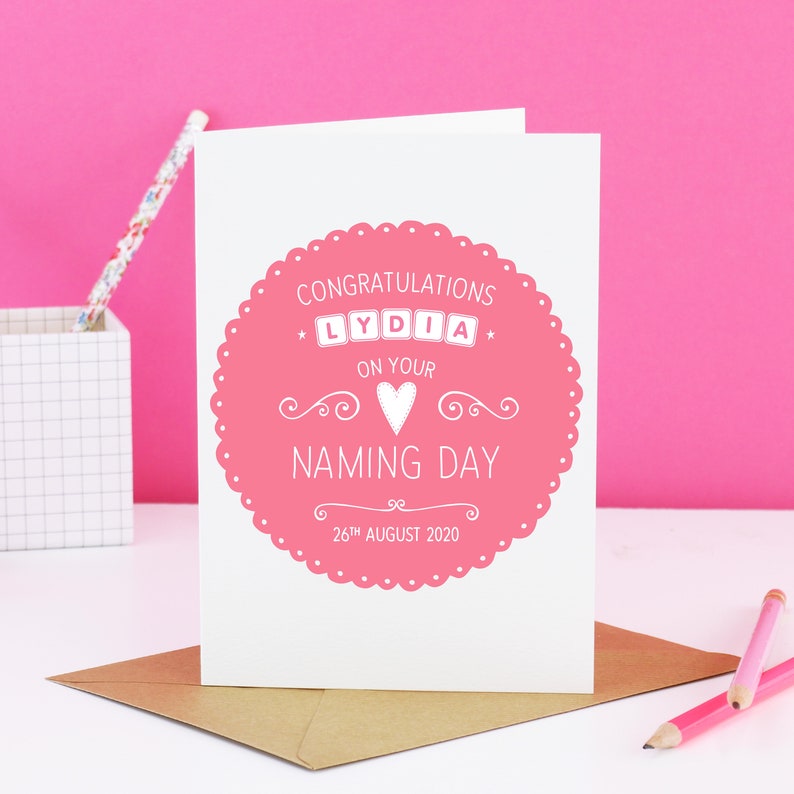 Naming Day Card Name Day Card Naming Ceremony Card Baby - Etsy UK