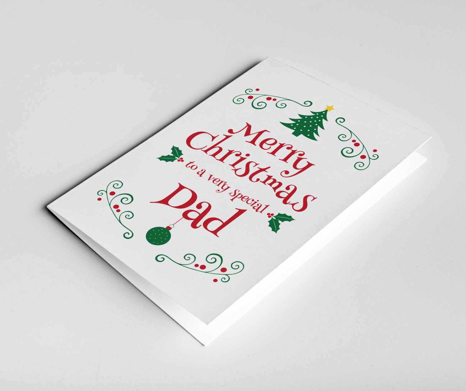 Dad Christmas Card Dad Christmas Gift For Father Dad Card | Etsy