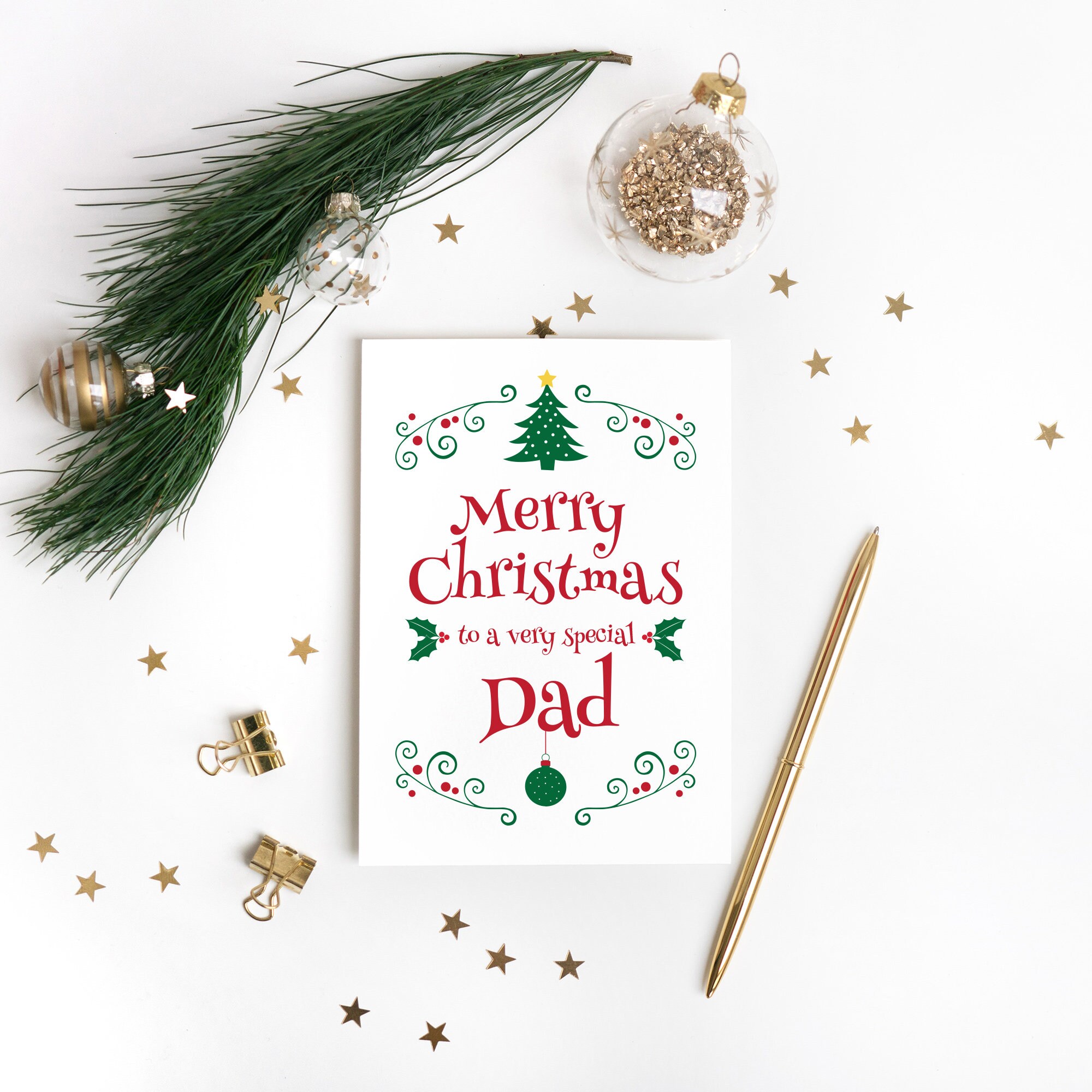 Dad Christmas Card Dad Christmas Gift for Father Dad Card - Etsy UK