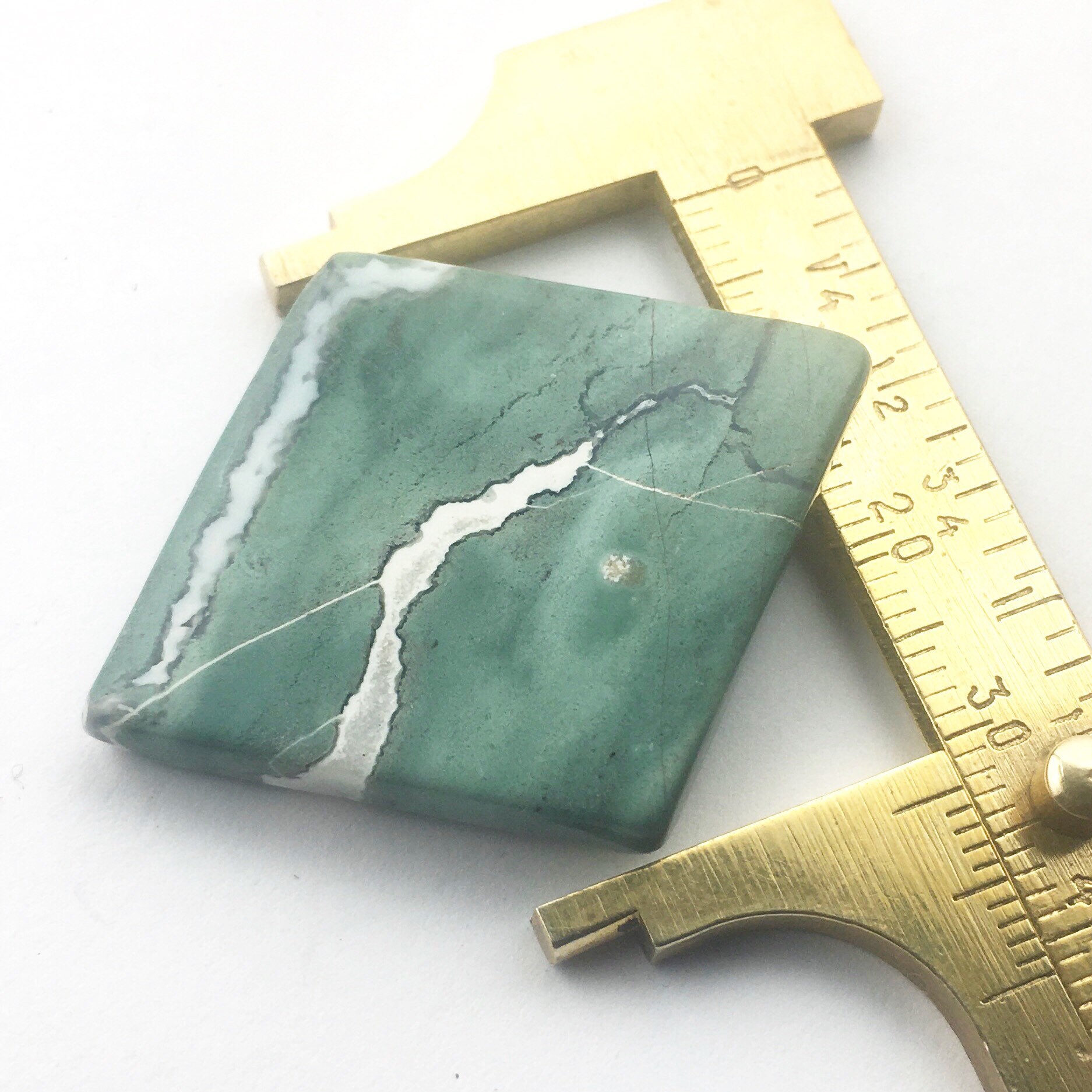Green Indian Jasper Diamond Cabochon Pairs 31 X 40mm - Etsy Denmark