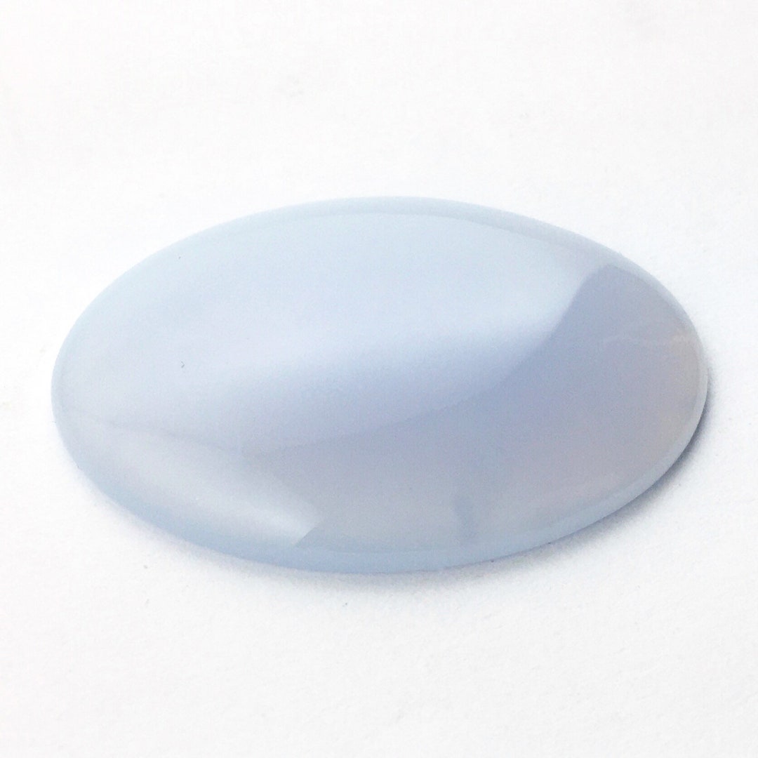 Natural Blue Chalcedony Cabochon, Large Blue Chalcedony Cabochon ...