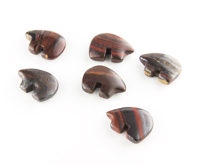 Tiger Iron Bear 18mm Beads, Center Drilled, 4 Pieces - Etsy