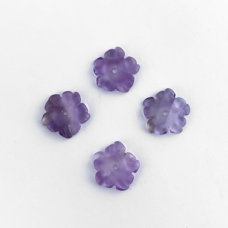 Purple Flower Beads - Etsy