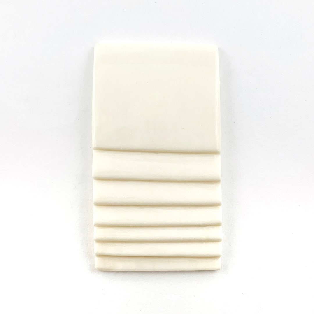 Art Deco White Large Bone Bead, 58mm, Rectangle Blank Bovine Bone ...