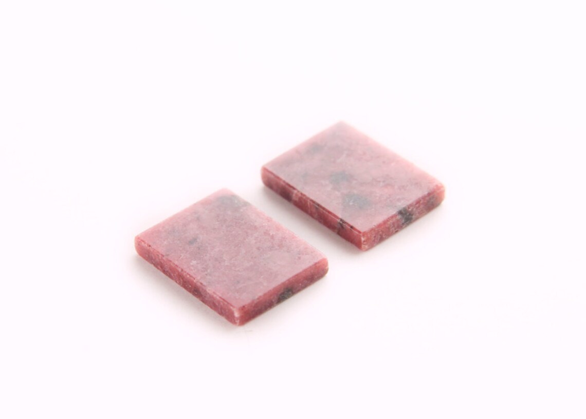 Rectangle Pink Rhodonite Cabochon 20x15mm 1 Piece | Etsy