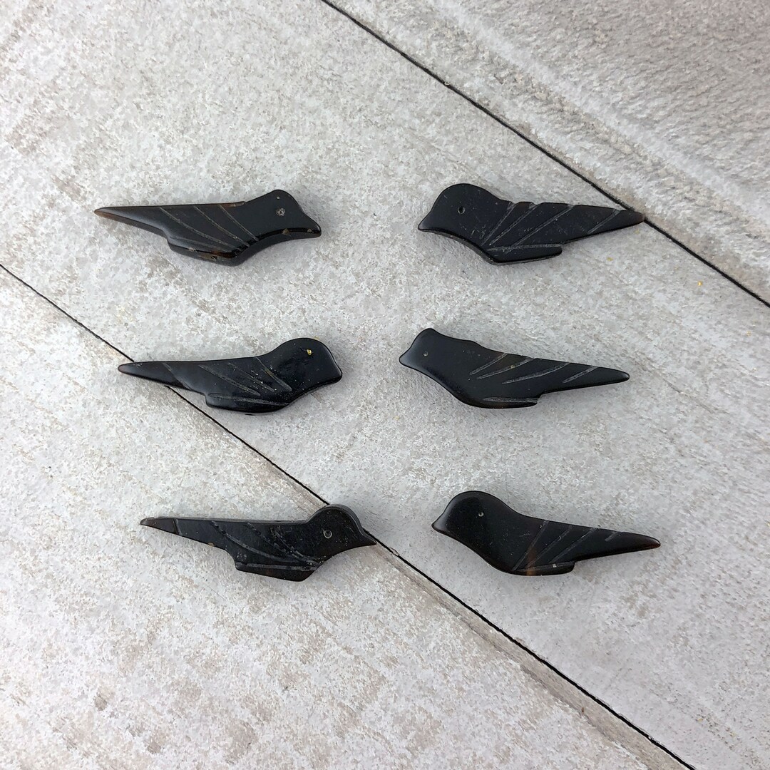 Genuine Vintage Buffalo Horn Bird Beads, 28x8mm, 1 Piece, Center ...