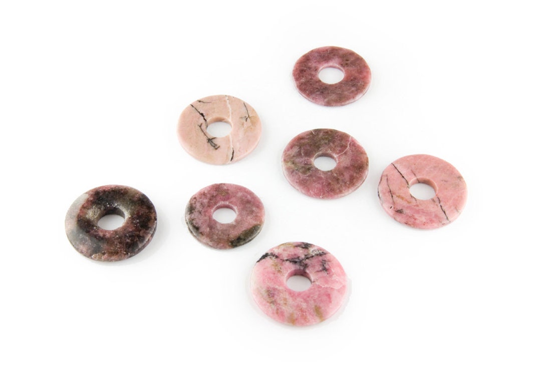 Rhodonite Hoop 25mm Donut Pink Medium Beads, 2 Pieces - Etsy