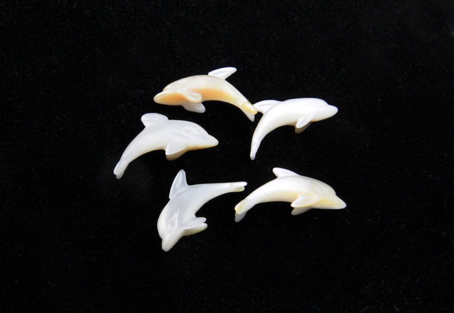 Mother of Pearl Dolphin Bead, Mother of Pearl 3D Dolphin, Vintage ...