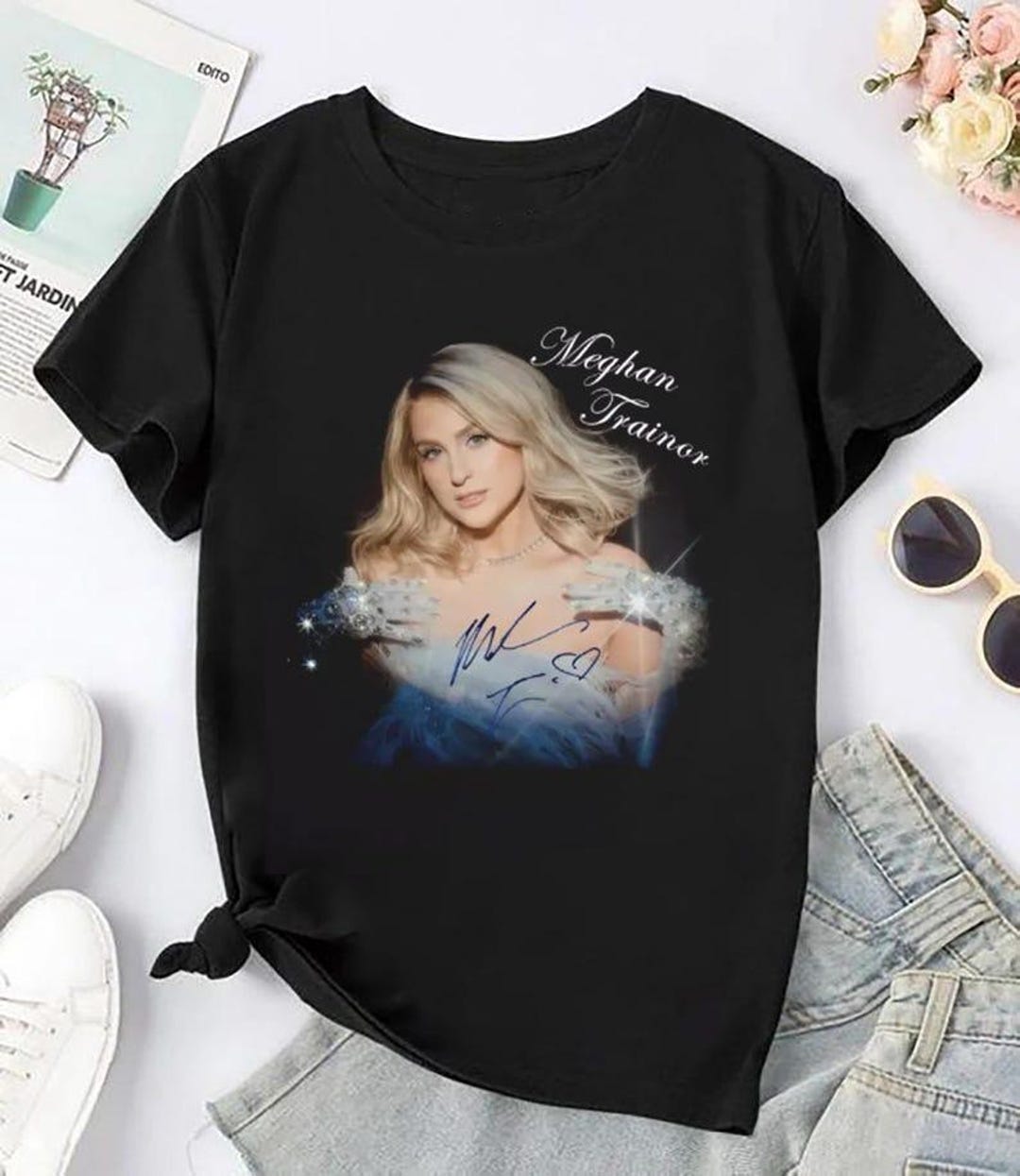 Vintage Meghan Trainor Signatures T-shirt, Meghan Trainor Fan Gift ...