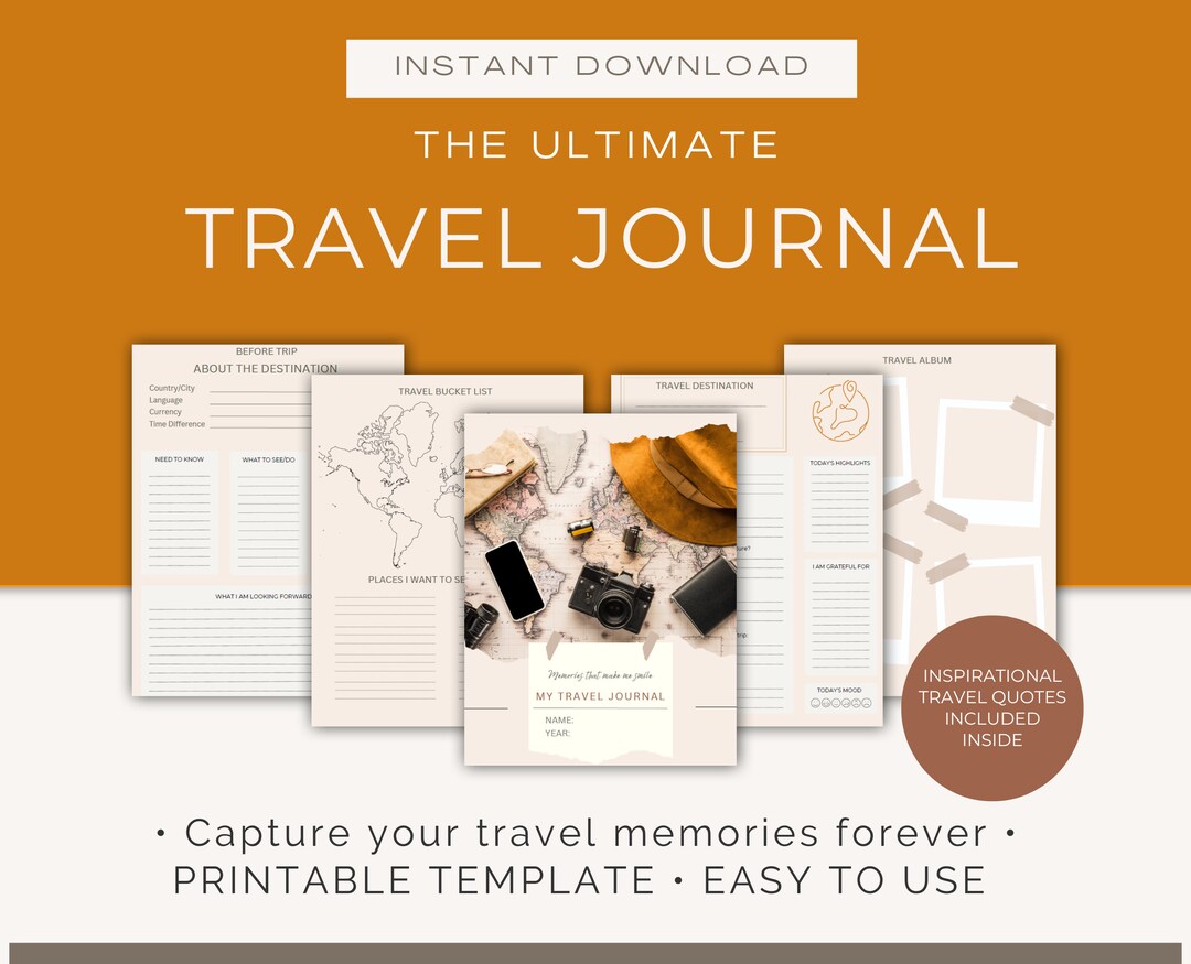 TRAVEL JOURNAL | Travel Journal Printable | Best Travel Journal ...