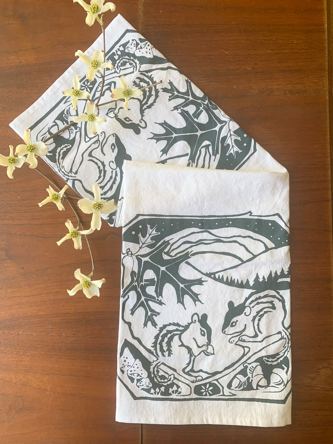 Chipmunks Tea Towel, Chipminks Towel, Cottage Core Decor, Hostess Gift ...