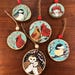 Hand Painted Chickadee Wood Slice Ornament - Etsy