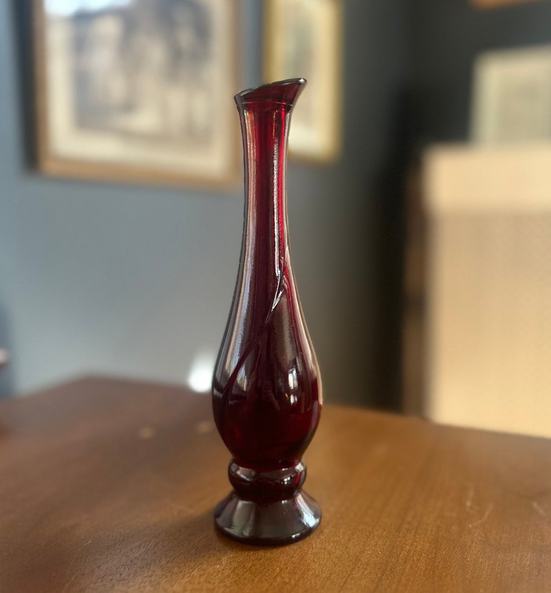 Vintage Ruby Red Bud Vase Avon 1970s unforgettable With Free Same or ...
