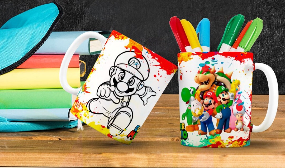 Personalized Coloring Mug for Kids, Plastic Mug, Gift for Boy or Girl ...