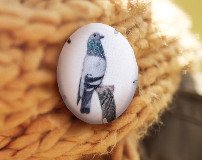 Party Pigeon Pin or Magnet Birthday Gift Pigeons Animal Funny Badge ...