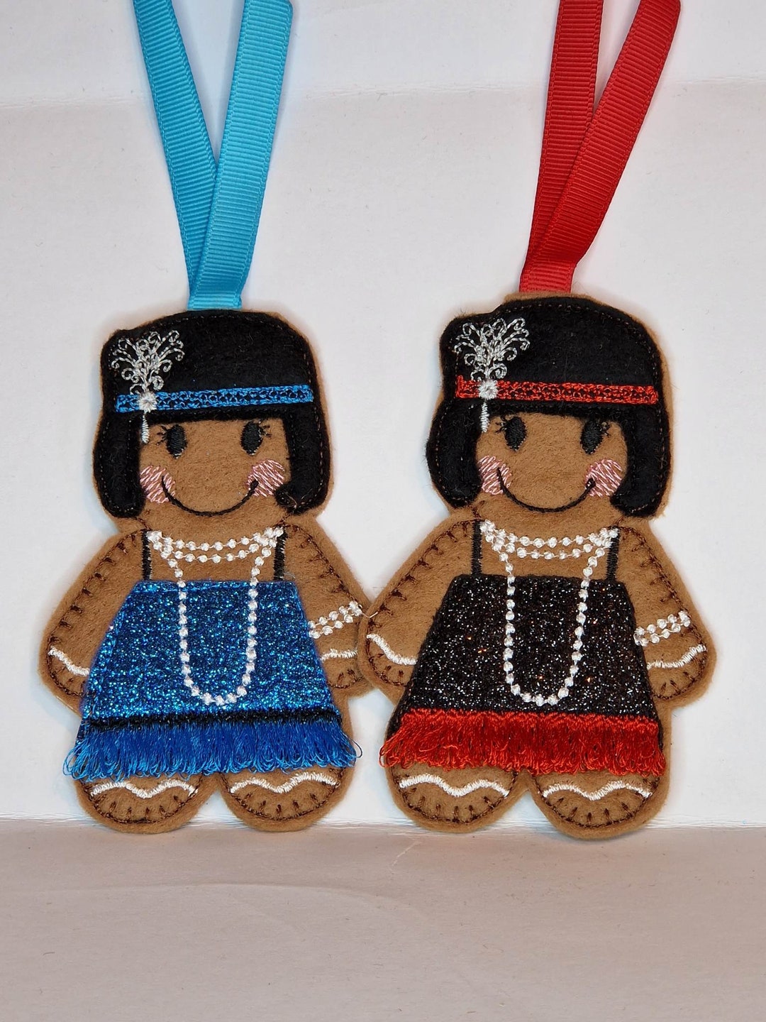 1920's Flapper Girls Gingerbread Decoration, Can Be a Keyring / Fridge ...