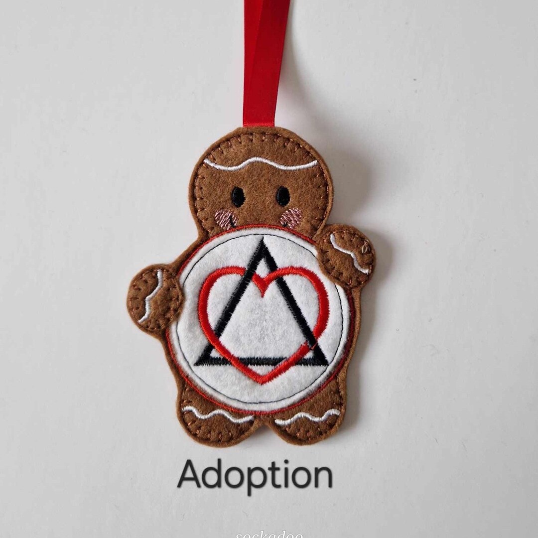Adoption Symbol Gingerbread Hanging Decoration. Can Be a Keyring/fridge ...