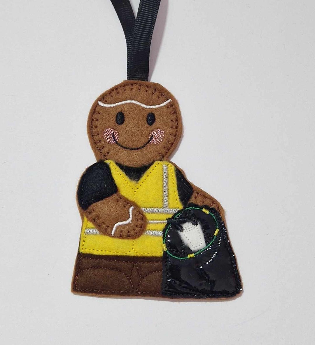Litter Picker Gingerbread Felt Hanging Decoration, Keyring/bag Charm ...