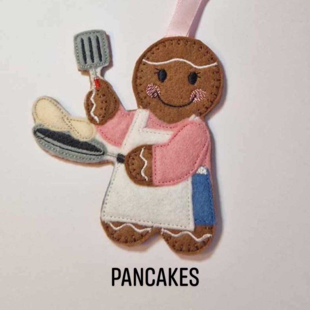 Gingerbread Cook/ Pancake Day Felt Hanging Decoration. Shrove Tuesday ...
