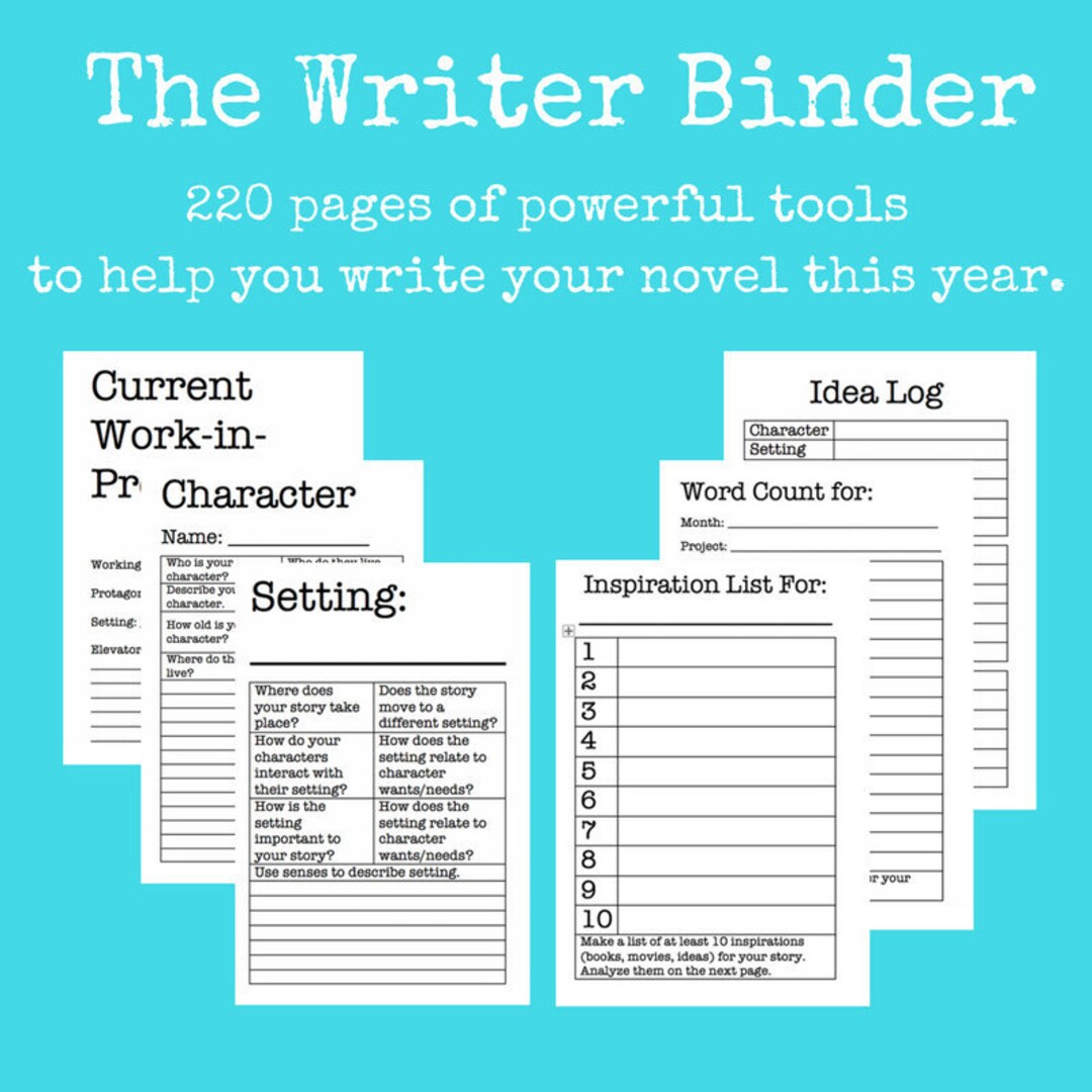 The Writer Binder | Tool for Writers | Accountability, Ideas, Plotting ...