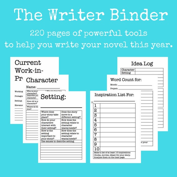 The Writer Binder Tool for Writers Accountability Ideas - Etsy Finland