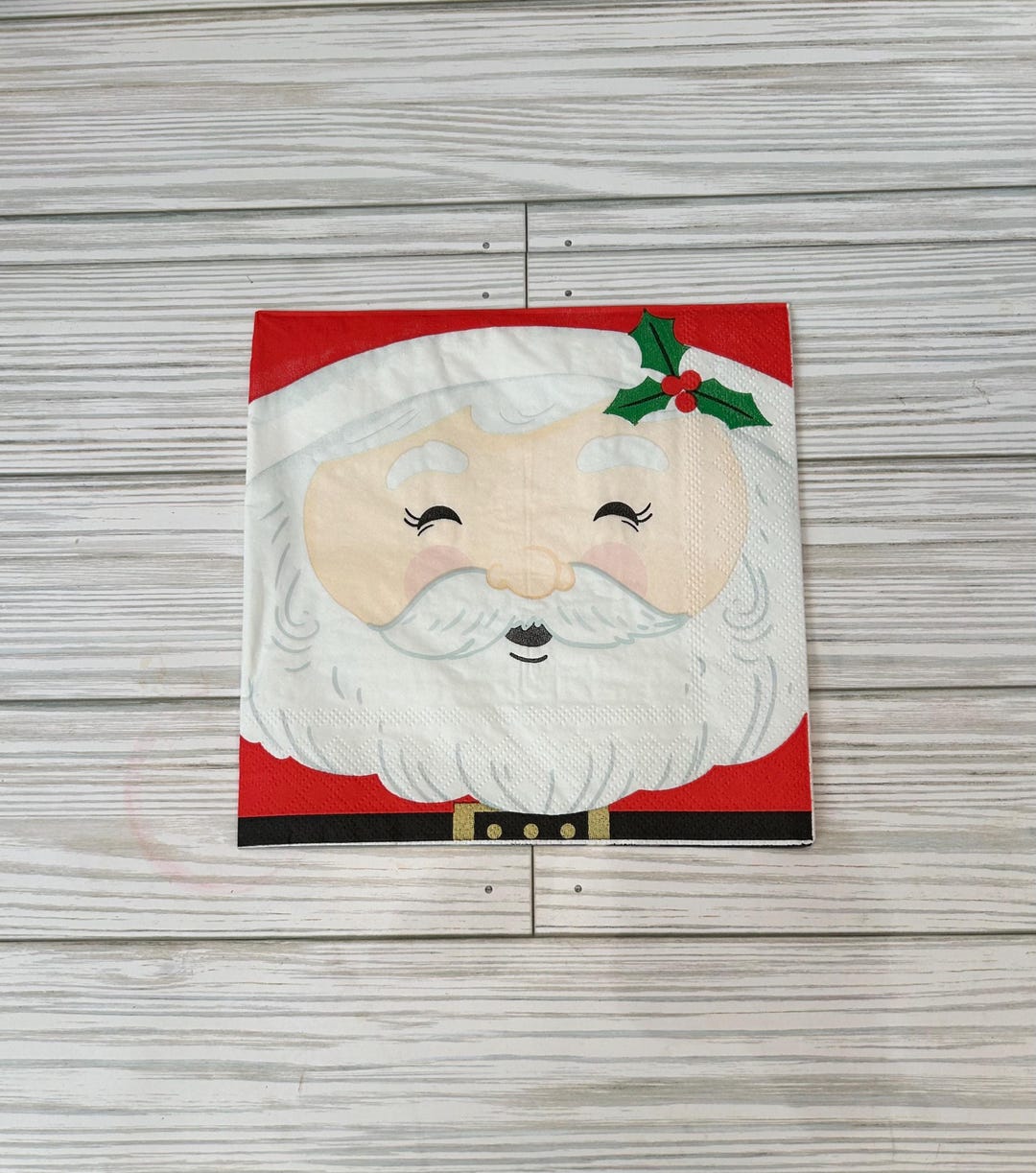 Santa Face Luncheon Paper Napkin - Etsy