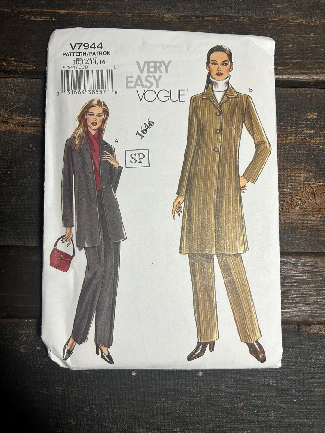 Very Easy Vogue Sewing Pattern 7944 (size 10-12-14-16) - Etsy