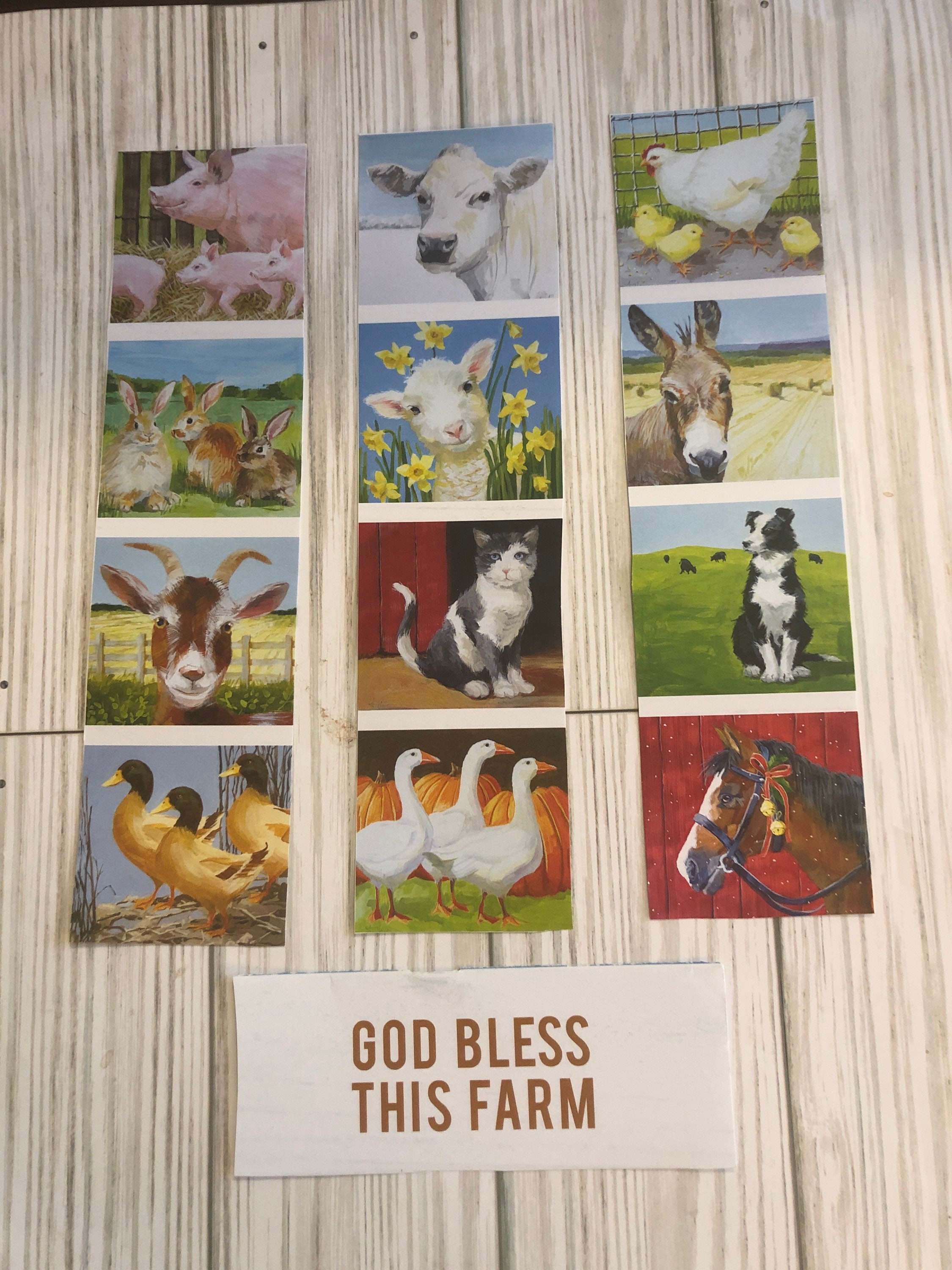 Mini Calendar Scenes Farm House Animals - Etsy