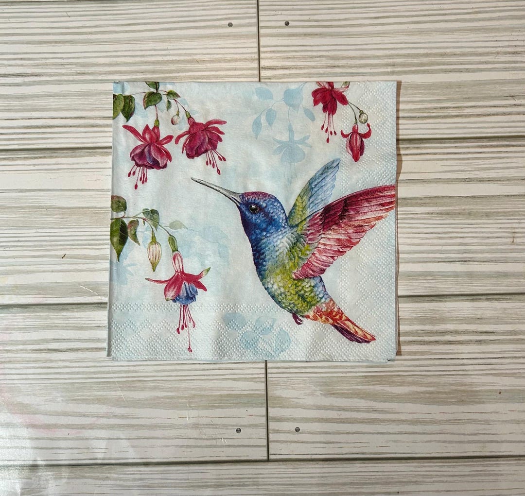 Hummingbird Cocktail Paper Napkin - Etsy