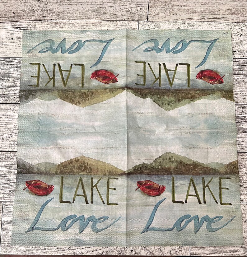 Lake House Paper Napkin Trio Bundle - Etsy
