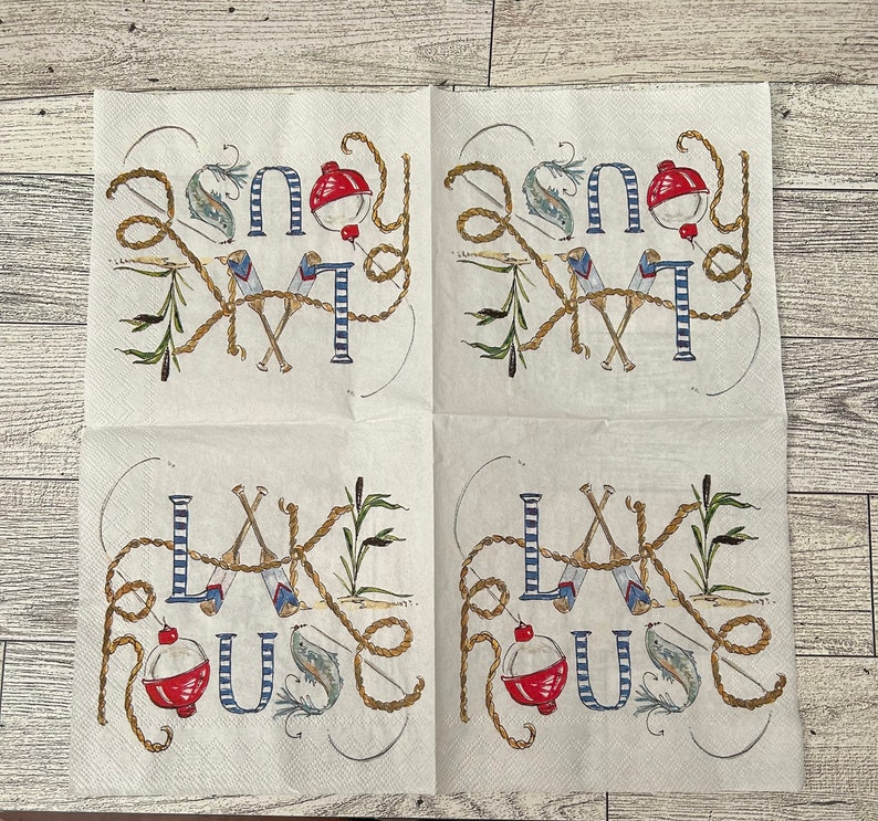 Lake House Paper Napkin Trio Bundle - Etsy