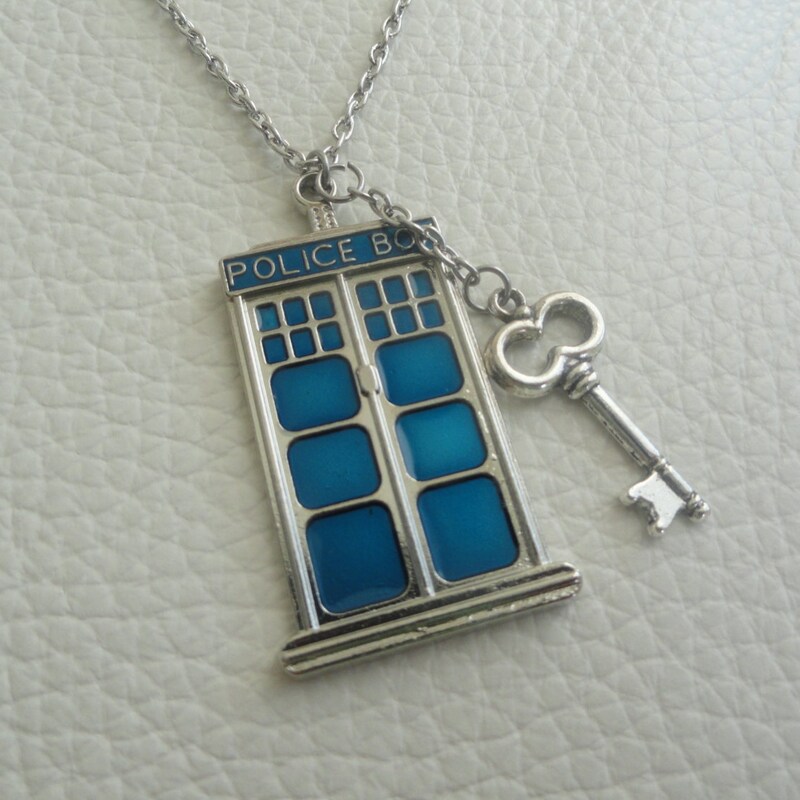 Tardis Key Necklace - Etsy