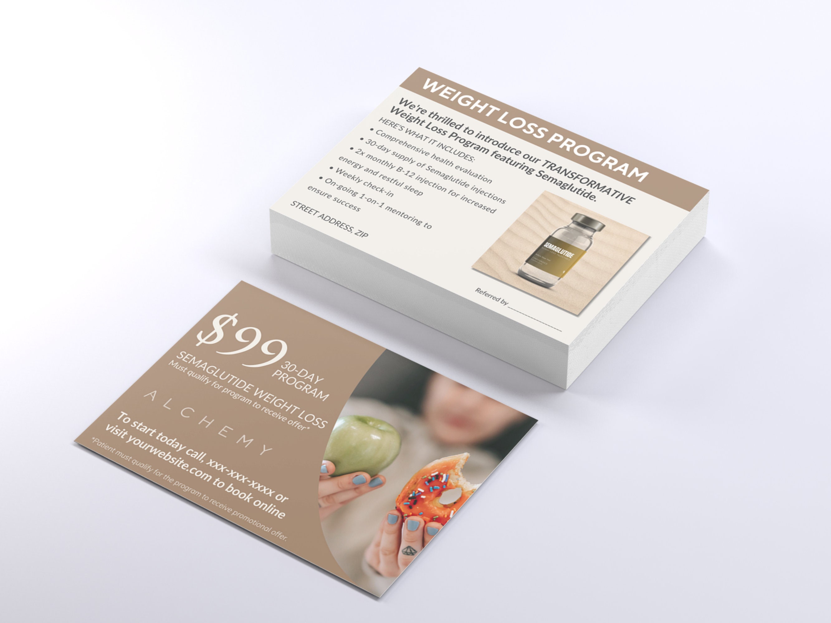 Semaglutide Weight Loss Marketing Postcard, 6 X 4 Semaglutide Marketing ...
