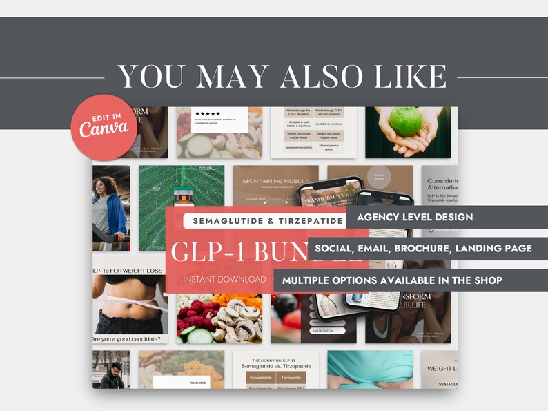 GLP-1 Weight Loss Brochure Template: Semaglutide & Tirzepatide ...