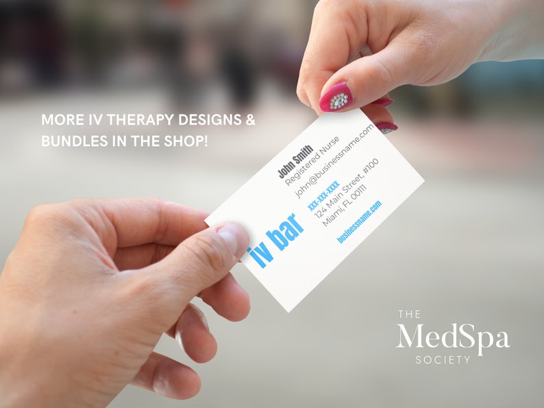 IV Vitamin Therapy Editable Menu, Brochure Template for Mobile IV Drip ...