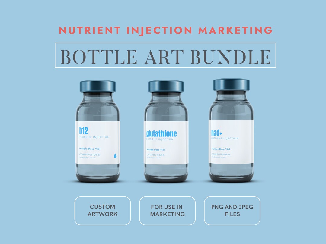 Vitamin Injection Bottle Images for Nutrient Injection Marketing and IV ...