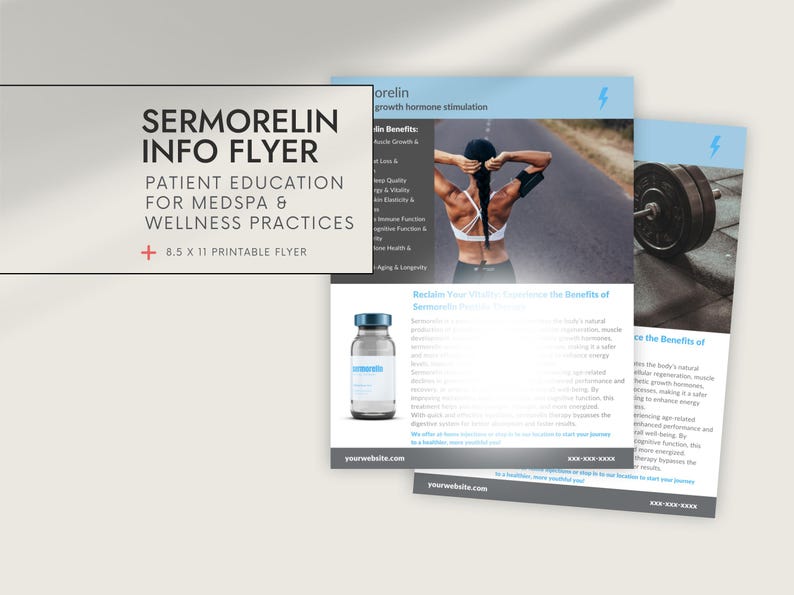 Sermorelin Patient Education Flyer: IV Therapy & Peptide Marketing - Etsy