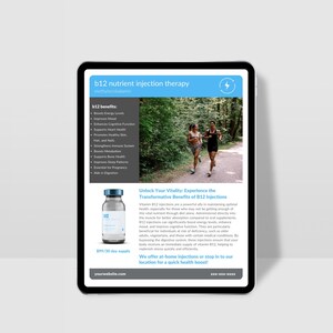 B12 Injection Flyer: Med Spa Patient Education (editable Canva, Instant ...