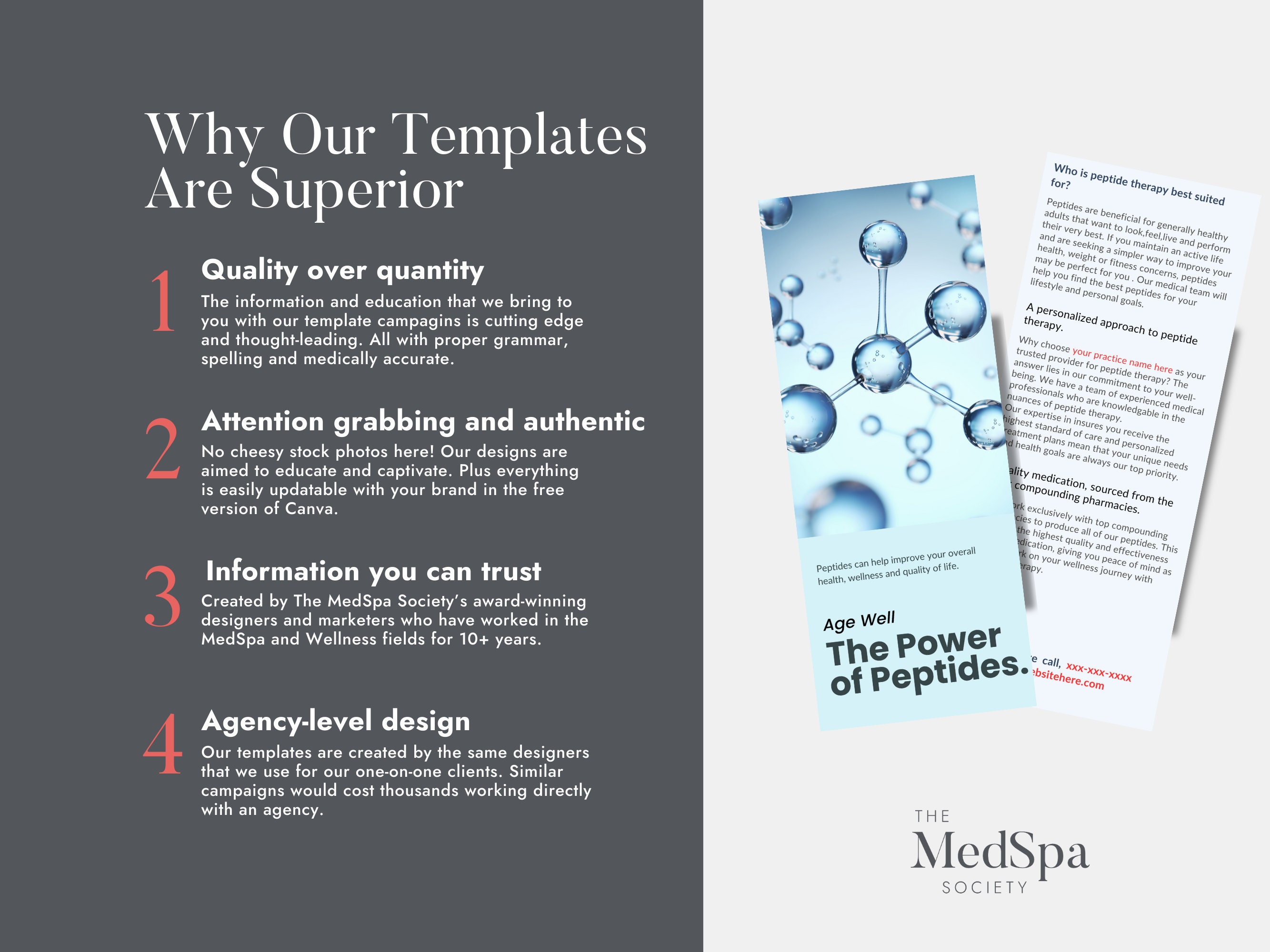 Peptide Therapy Brochure Template: Medspa Marketing (digital Download ...