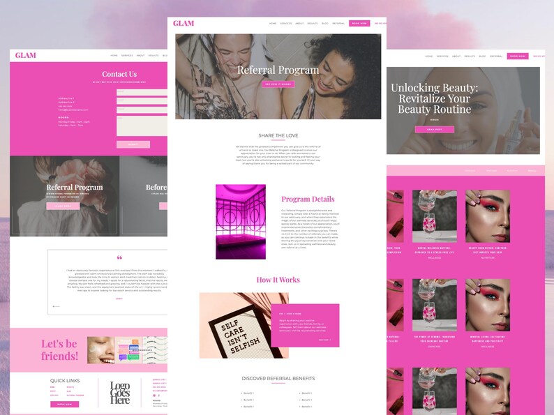 Medspa Website Template: Glam Showit Design With Blog - Etsy