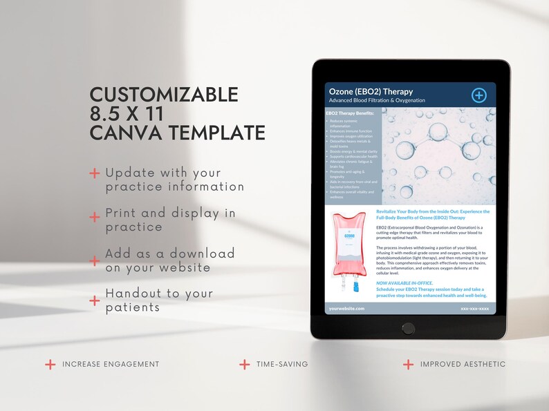 Ozone Therapy Flyer Template: Med Spa IV Infusion Marketing (canva ...