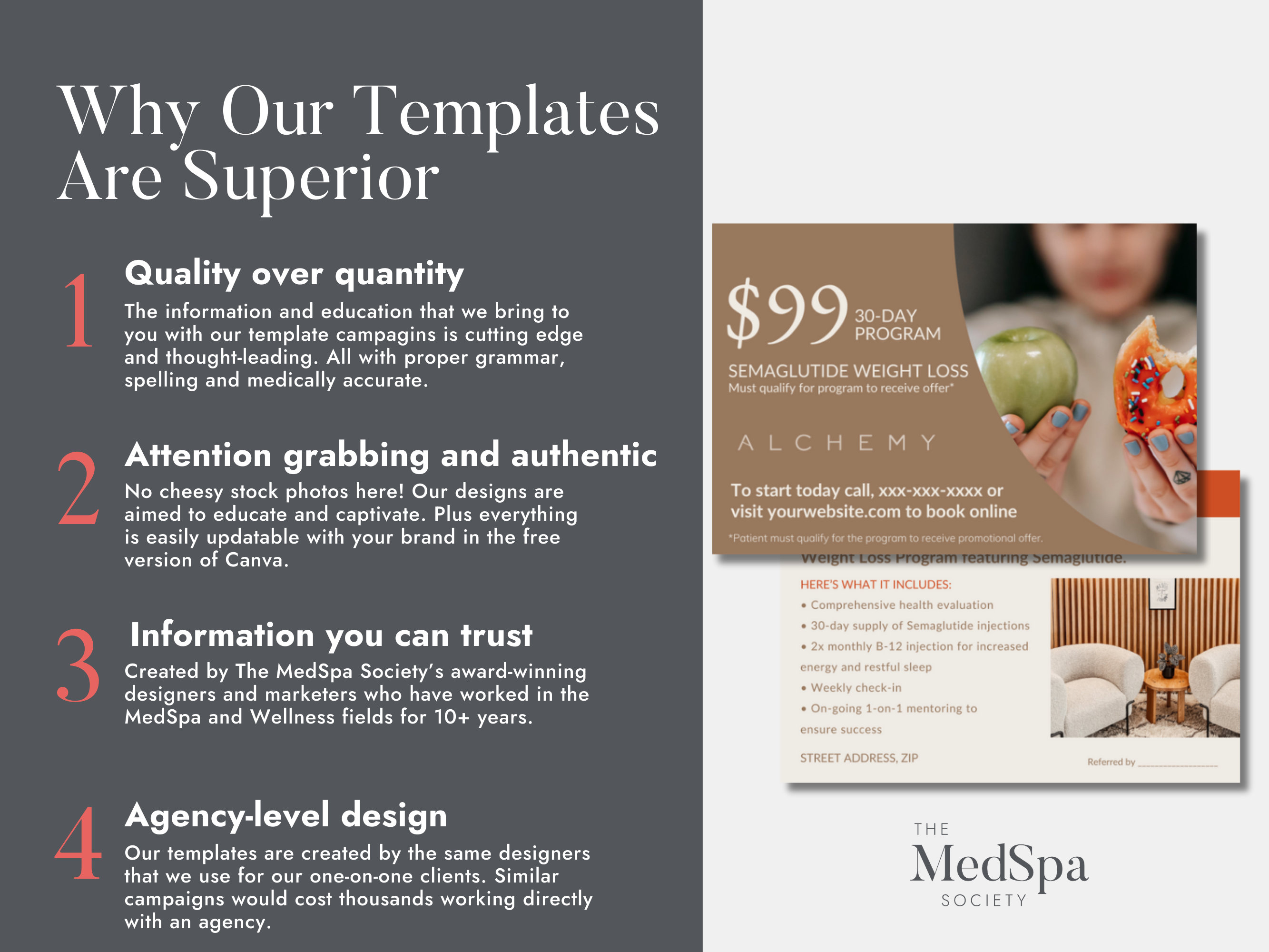 Semaglutide Weight Loss Marketing Flyer Promo Card, Canva Editable ...