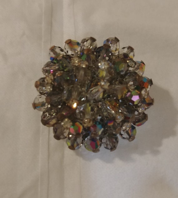 Multi Colored Rhinestone Pin - Gem