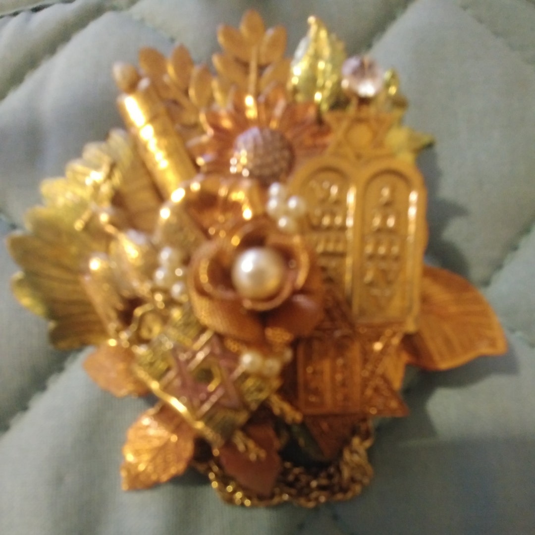 Brooch Collage Brooch Vintage - Etsy