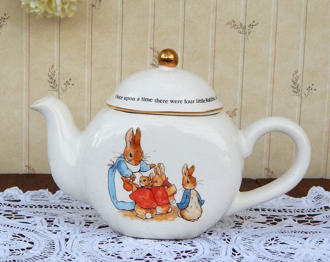 Vintage Beatrix Potter Teapot, Peter Rabbit Tea Pot, Collectible China ...