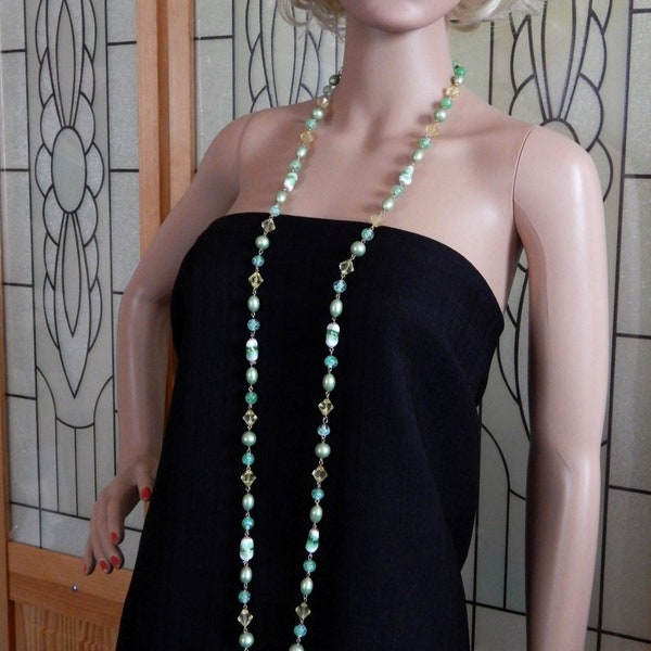 Antique Flapper Necklace - Etsy