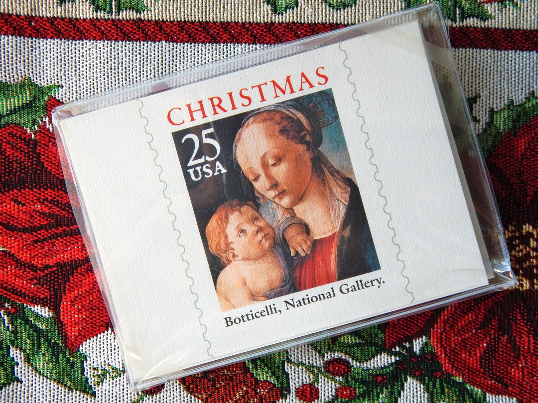 Vintage Christmas Cards Boxed Set of 12 NIB United States Postal Stamp ...